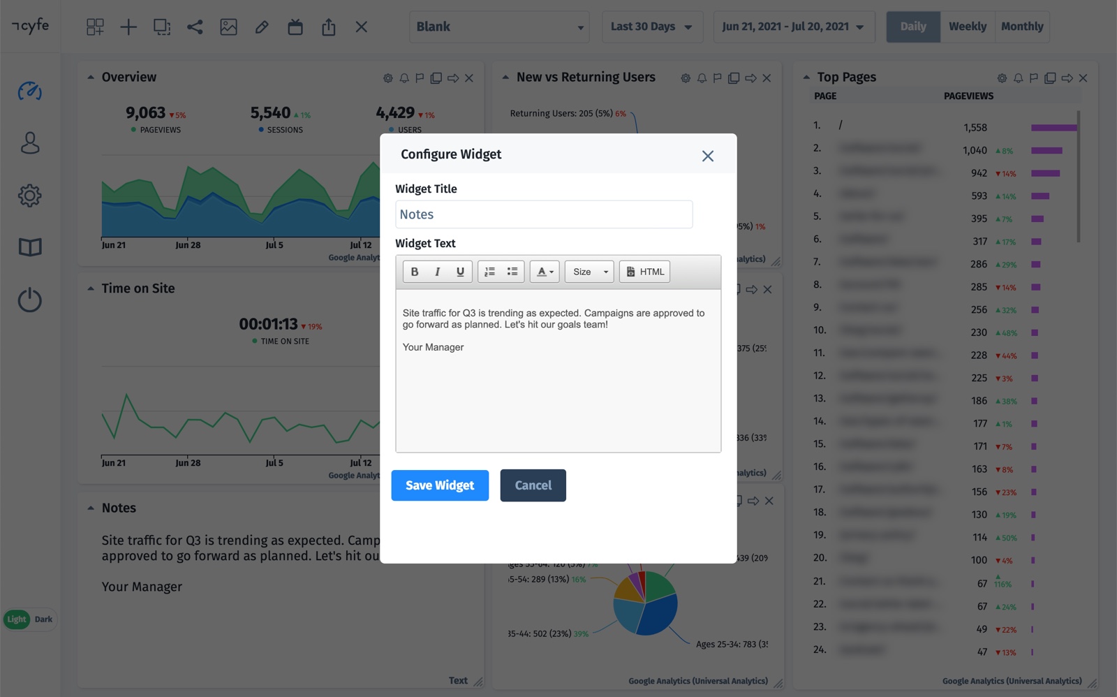 Getting Started with Cyfe