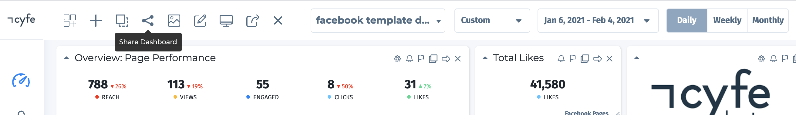 Configurations for your Share Dashboard Link
